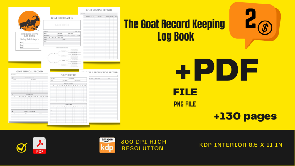 The Goat Record Keeping Log Book
