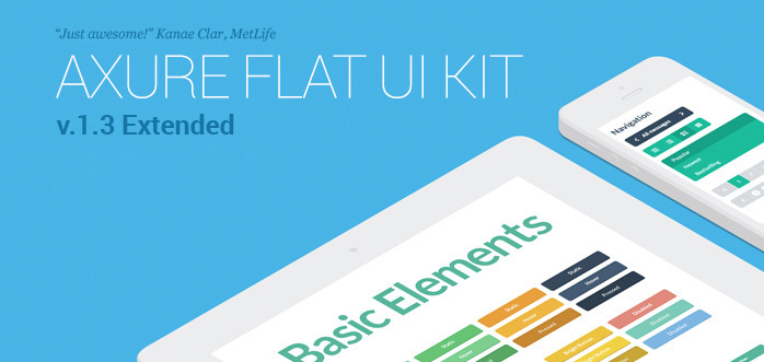 Axure Flat UI Kit 2019 (Extended)