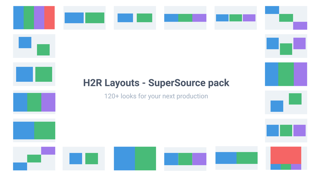120+ Layouts (Big pack) - ATEM SuperSource