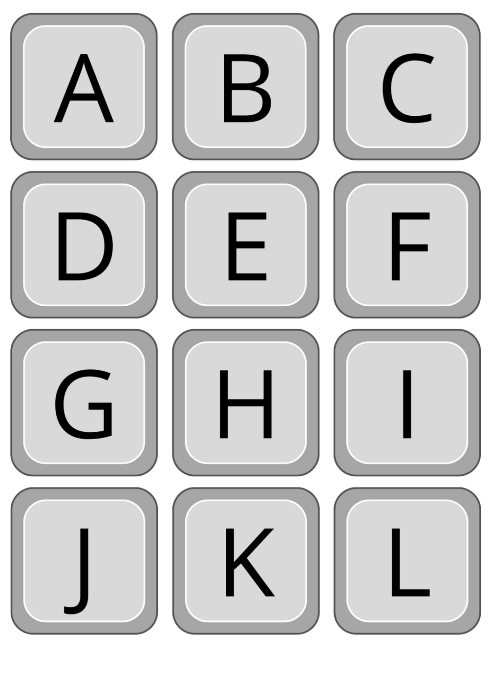 Abecedario teclado ordenador