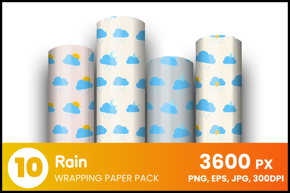 Rain 10 Wrapping Paper