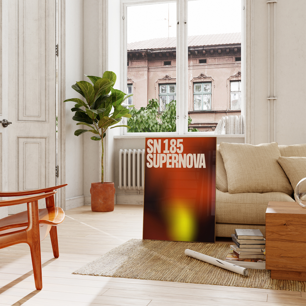 SN 185 Supernova Gradient Wall Art, Universe Astronomy Poster ...