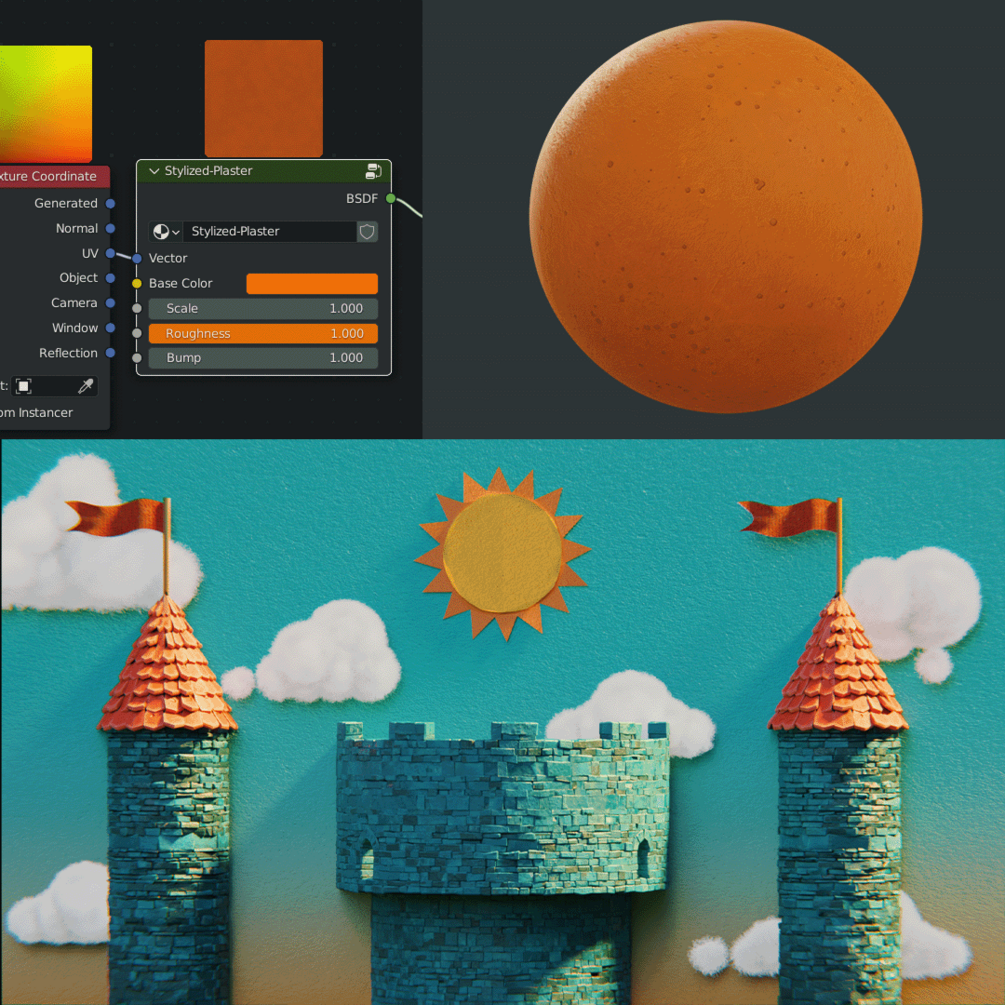 Blender 3D: Stylized Plaster Material