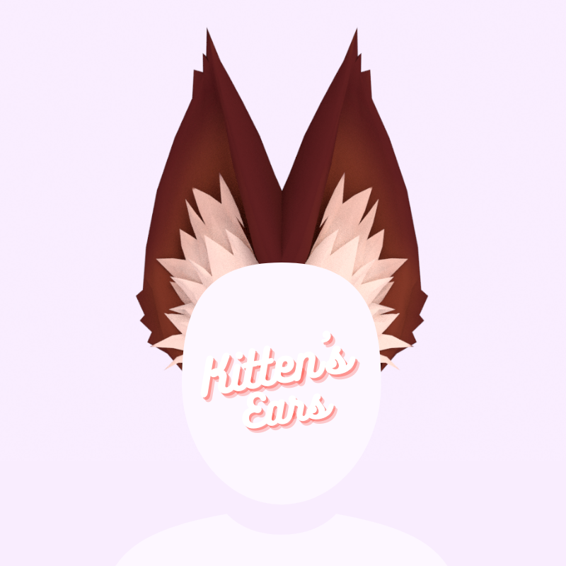 Kittens Ears (Avatar Accessory) (VRChat/Neos)