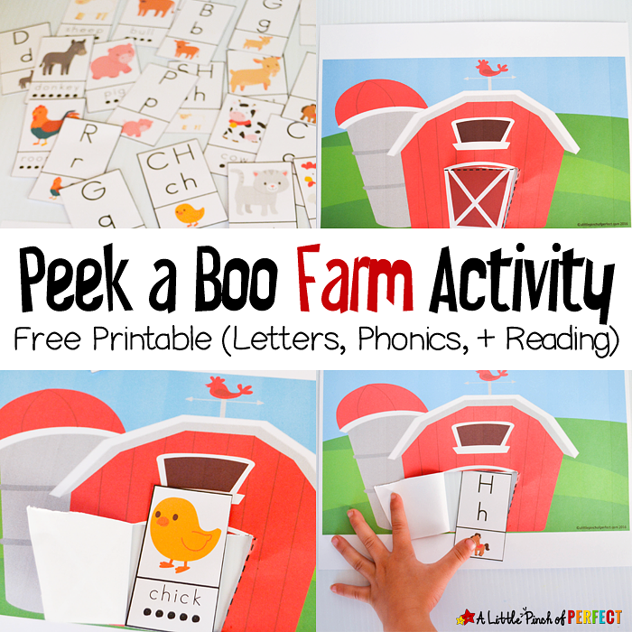 Peek a Boo Farm Animal Activity and Free Printable