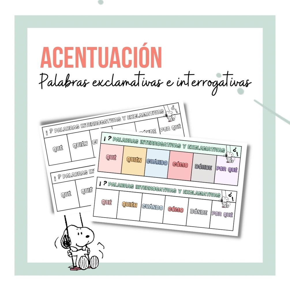 Acentuación - palabras exclamativas e interrogativas (PDF)
