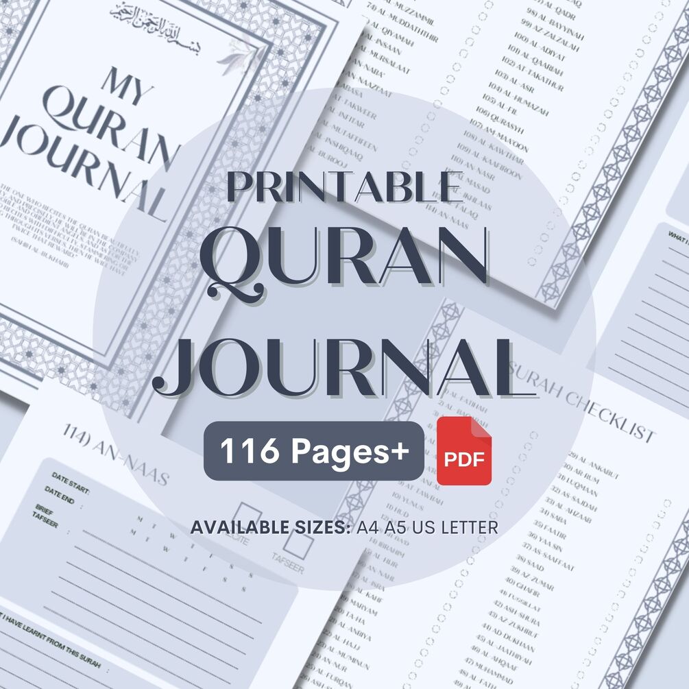 PRINTABLE QURAN JOURNAL | Islamic journal, Quran study, Islamic planner ...