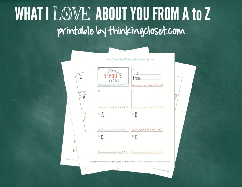 A to Z Mini-Book Printable