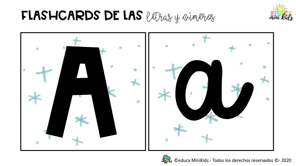 Flashcards letras y números