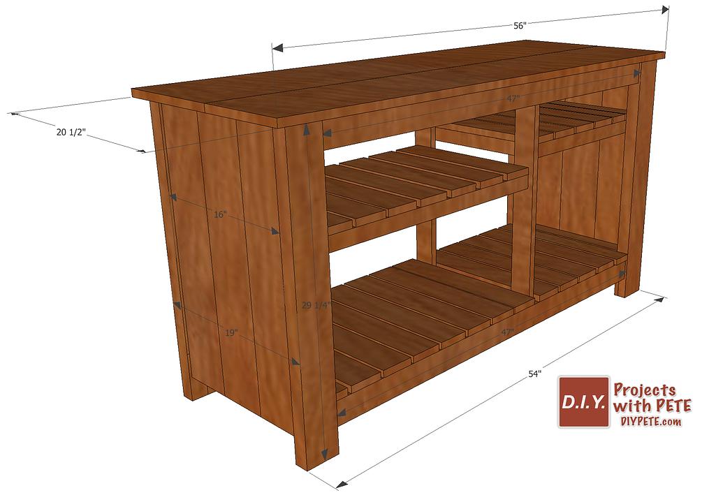 DIY Wood TV Console Plans