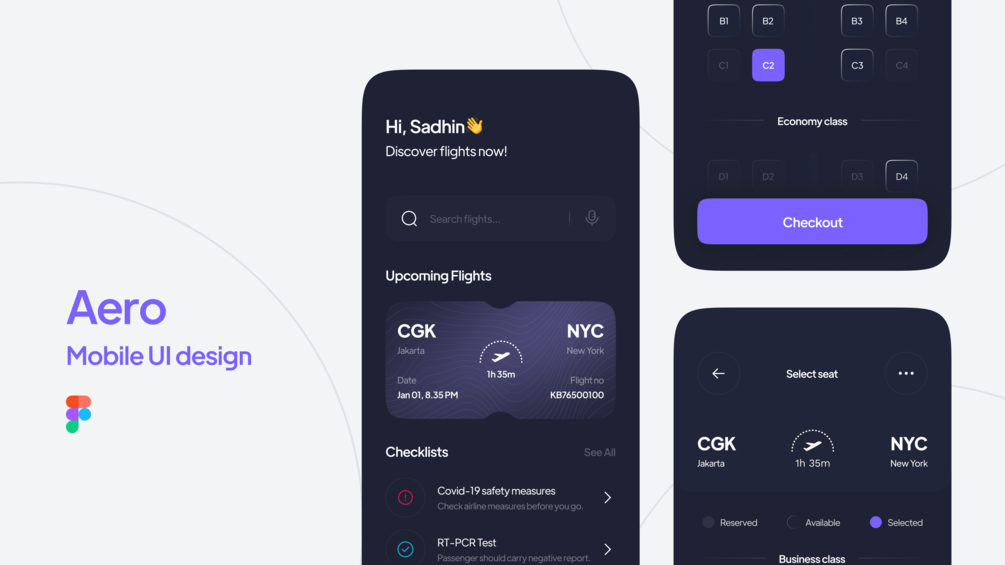 Aero - Mobile UI design