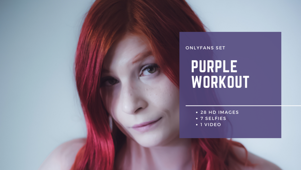 Purple Workout - AccentKisses Onlyfans set - Selfies + HD photo set + Video