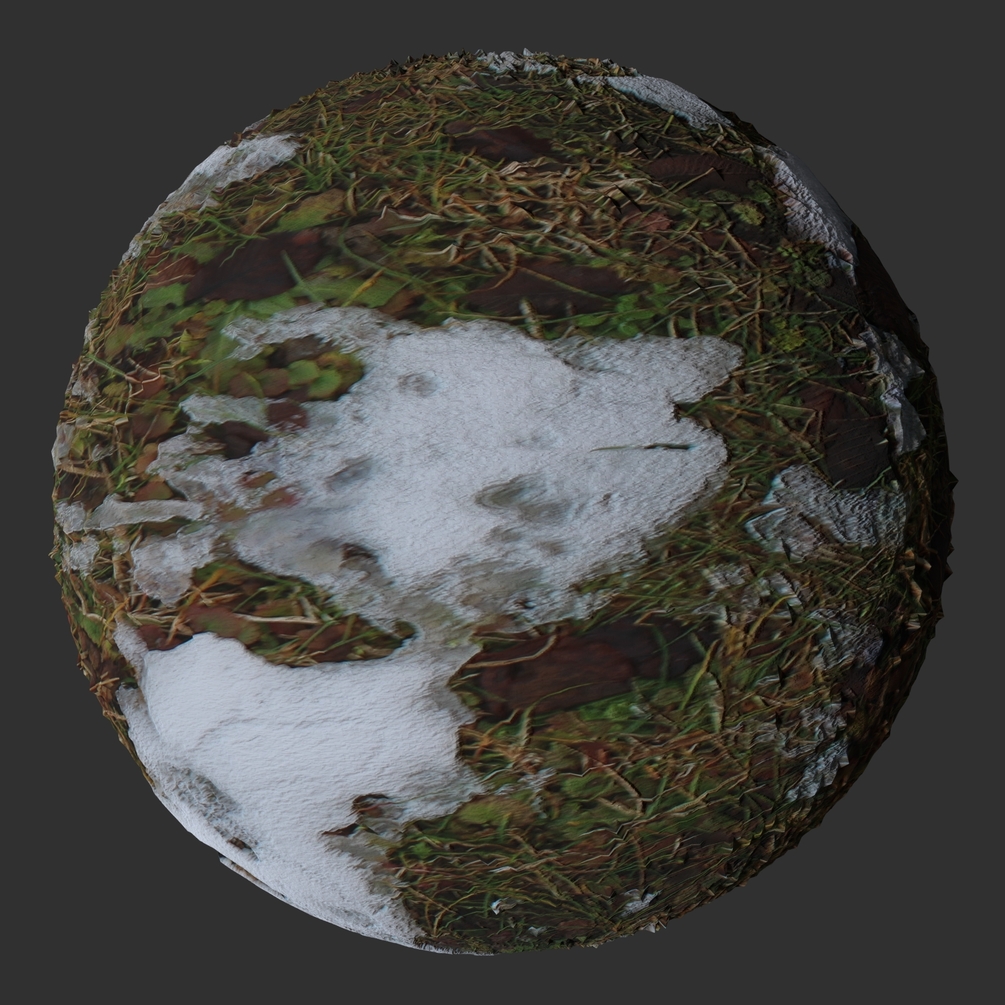 Snow Grass 3 PBR Material