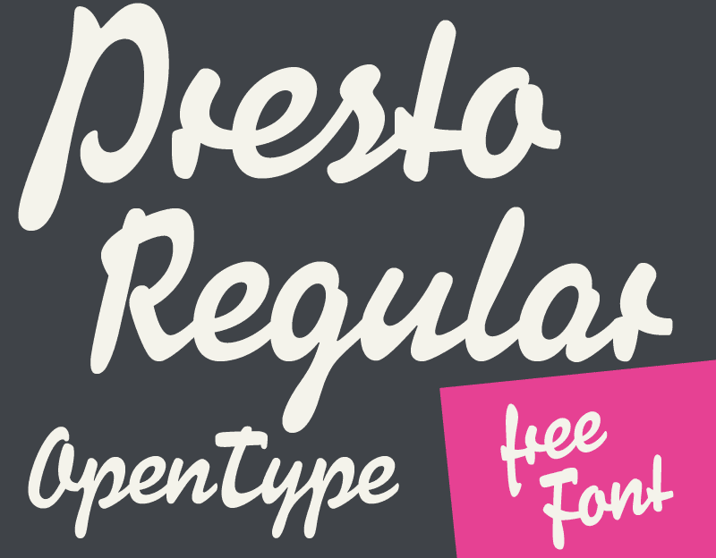 Presto - Regular | font - Free License