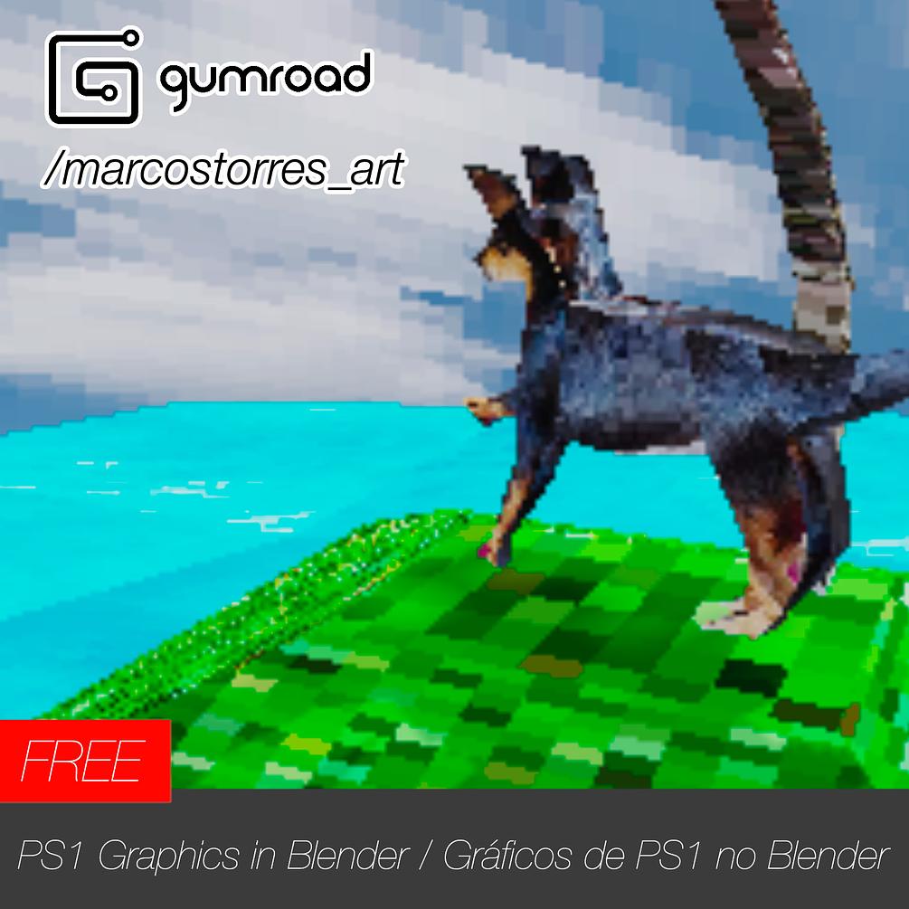 PS1 Graphics in Blender / Gráficos de Playstation 1 no Blender - Open File