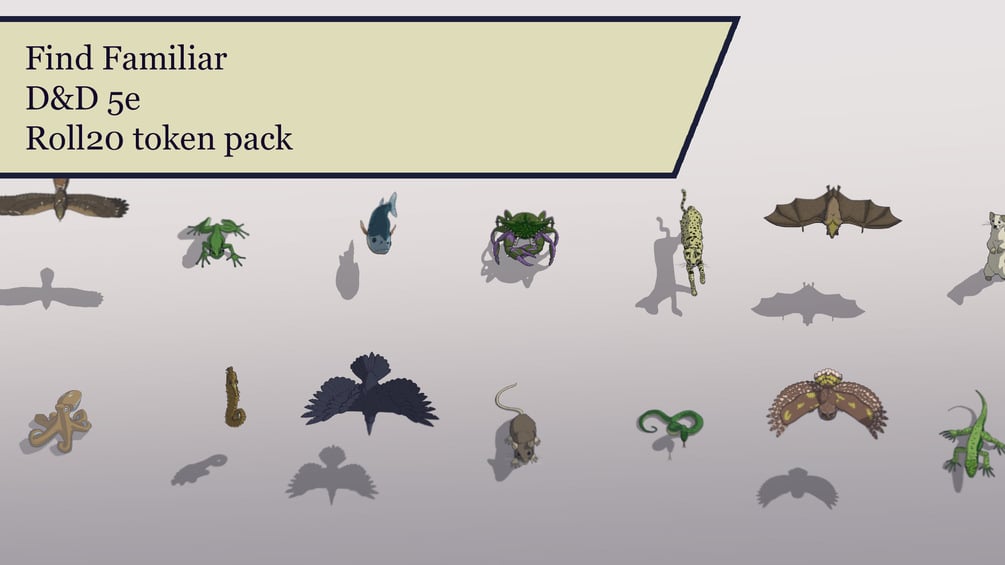 Find Familiar 5e Roll20 tokens