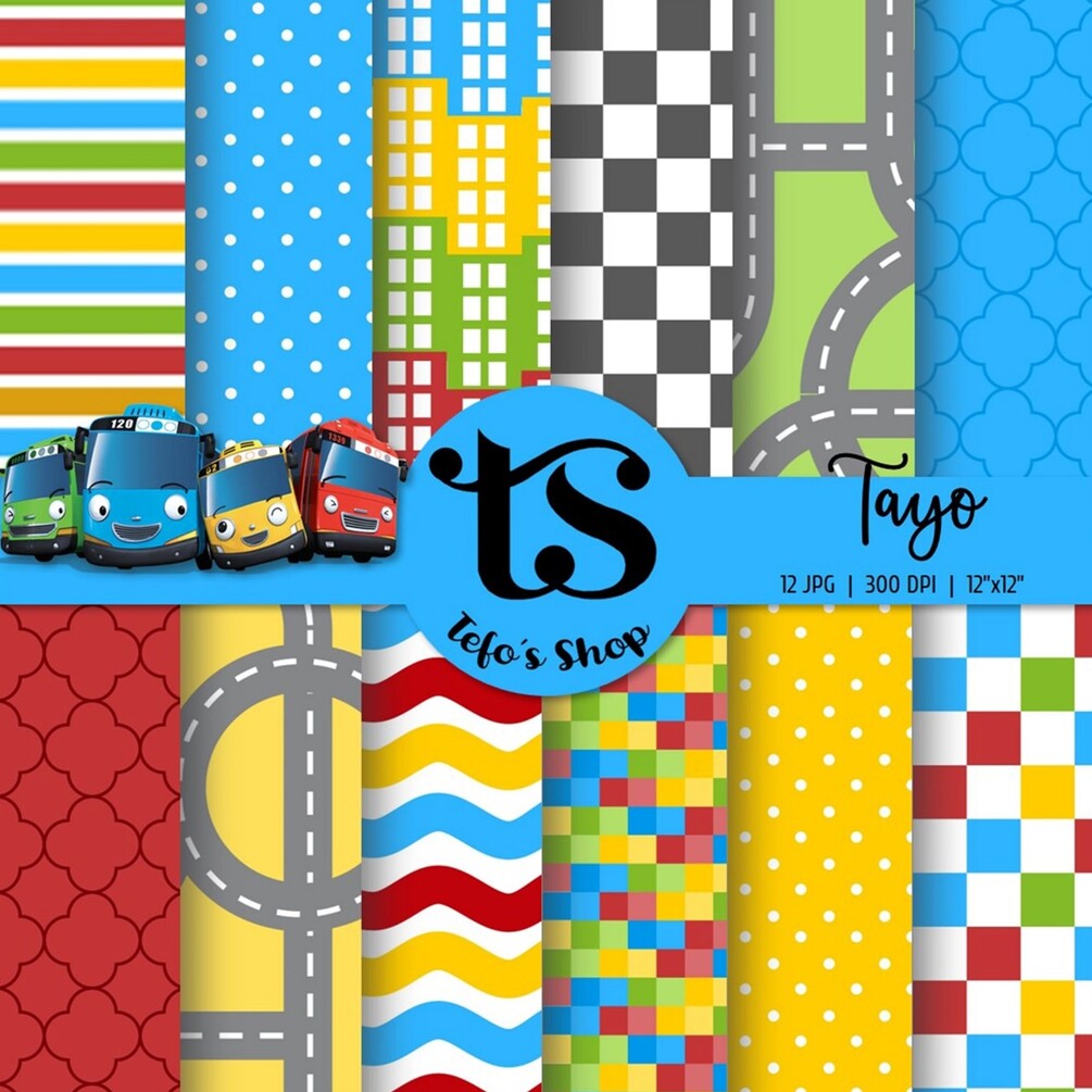 Tayo | Pequeño Bus | The little Bus | Papeles digitales | Paper pack