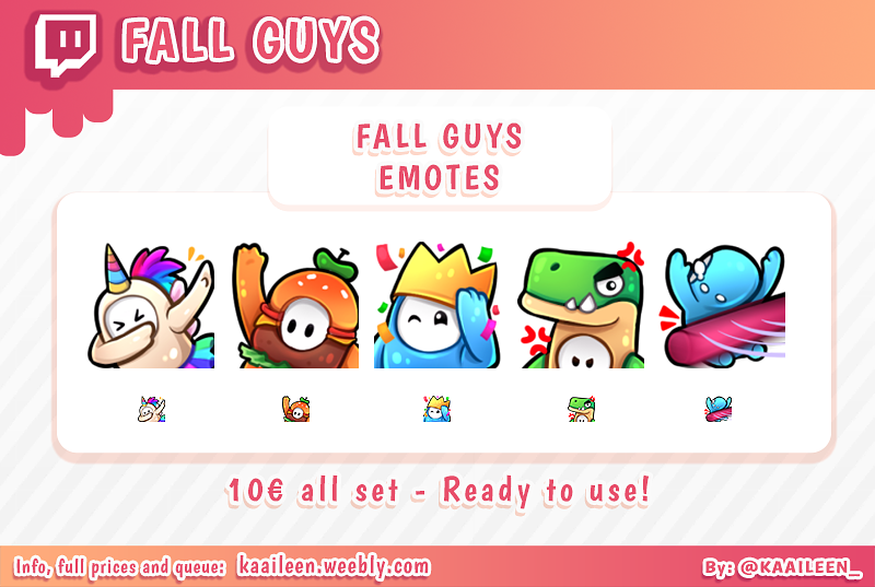 Fall Guys Emotes Set