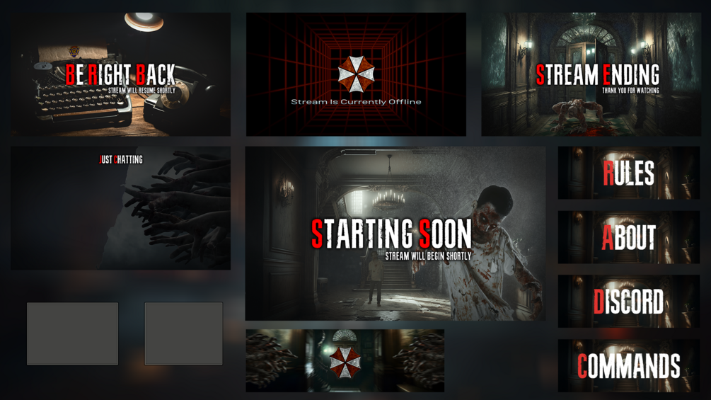 RESIDENT EVIL FREE Twitch Overlay Pack for OBS/SLOBS