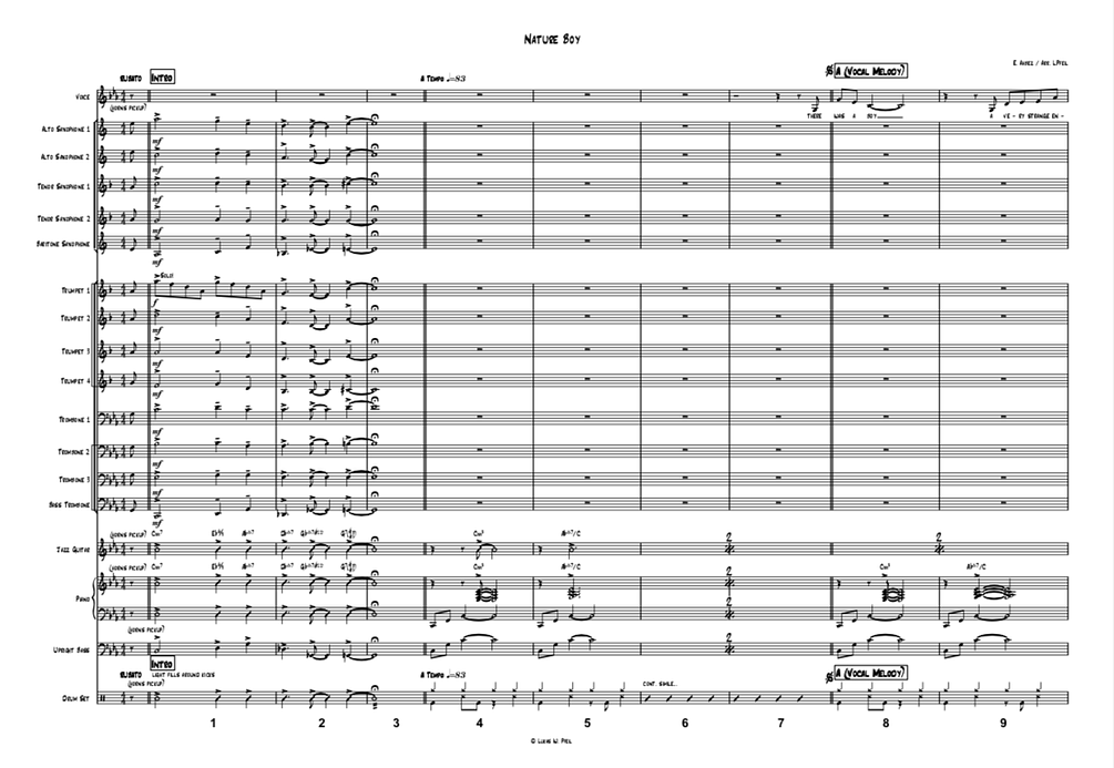 Nature Boy (E. Ahbez) - Big Band Vocal Arrangement