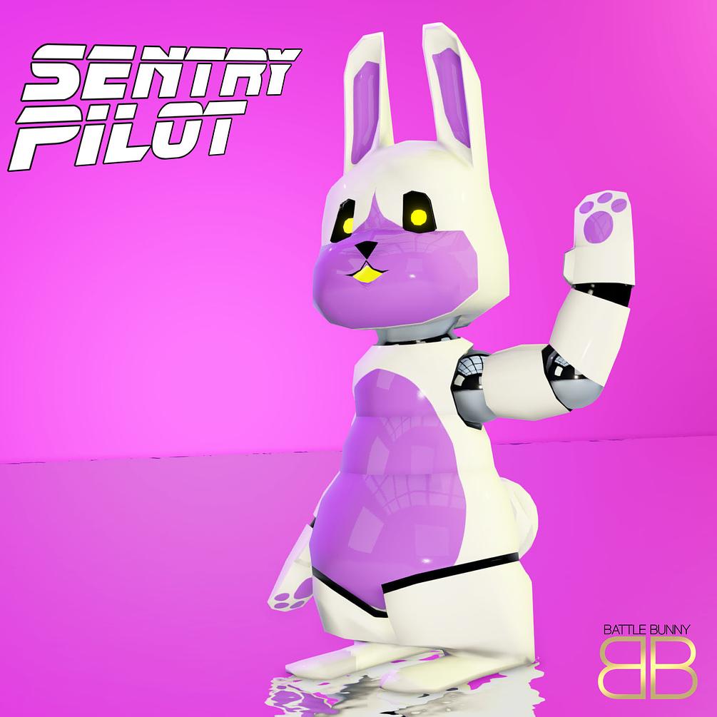 [Original 3D Model] Sentry Pilot Robot Bunny Avatar