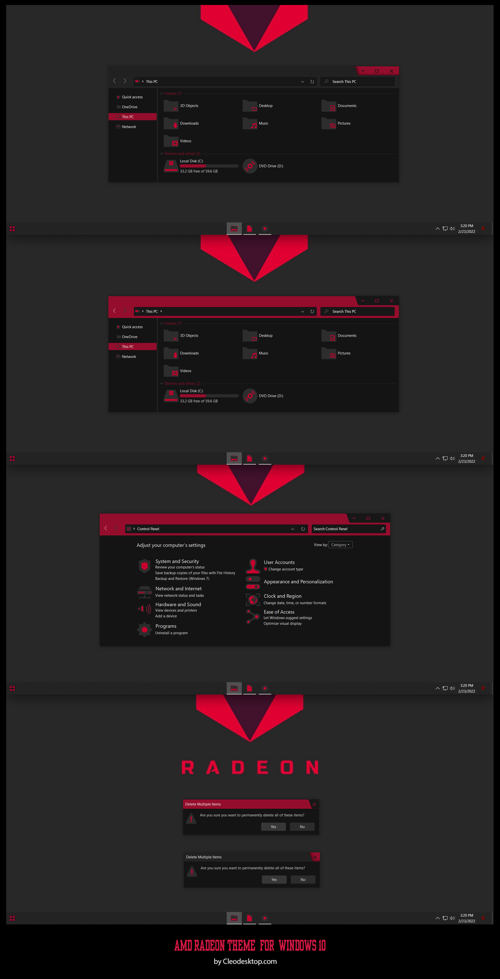 AMD Radeon Theme For Windows 10