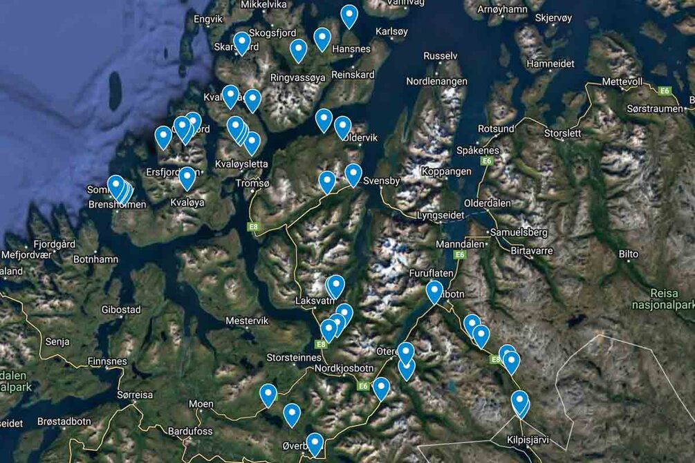 The best places to see the Northern Lights in Tromso - Google Maps