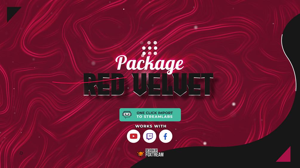 Red Velvet - Animated Twitch Stream Overlay Full Package [Streamlabs]