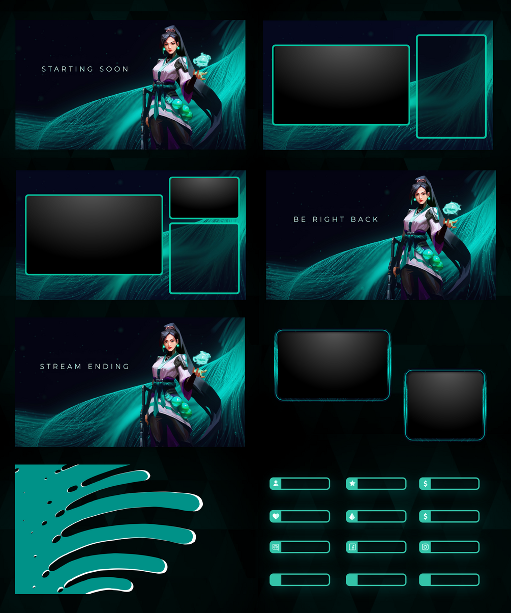 Valorant Sage Animated Stream Overlay