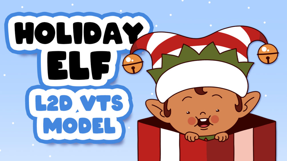 Customizable Holiday Elf Vtuber Model (Live2D, VTS)