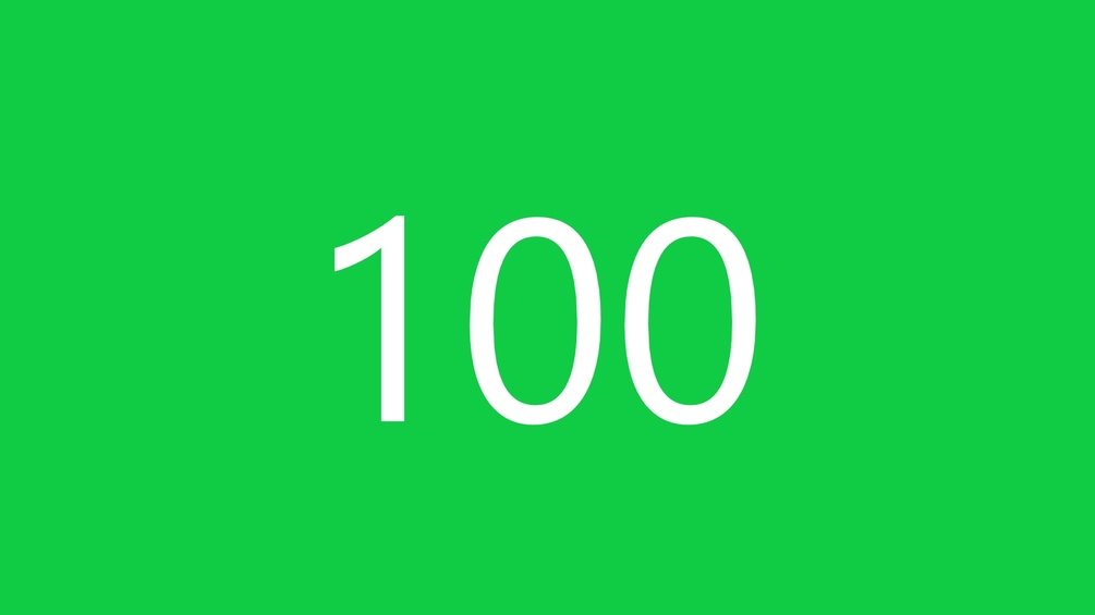 Count down 100 to 0 | free download green screen footage, Digit counter
