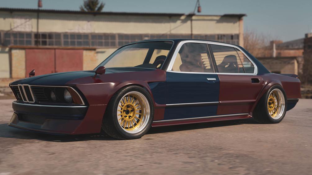 3D Model Car BMW E23 Custom Bodykit