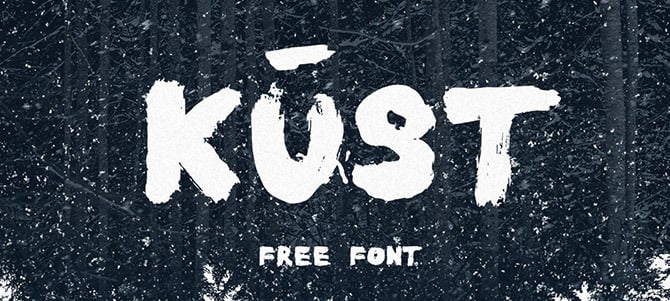 KUST - Free Brush Font