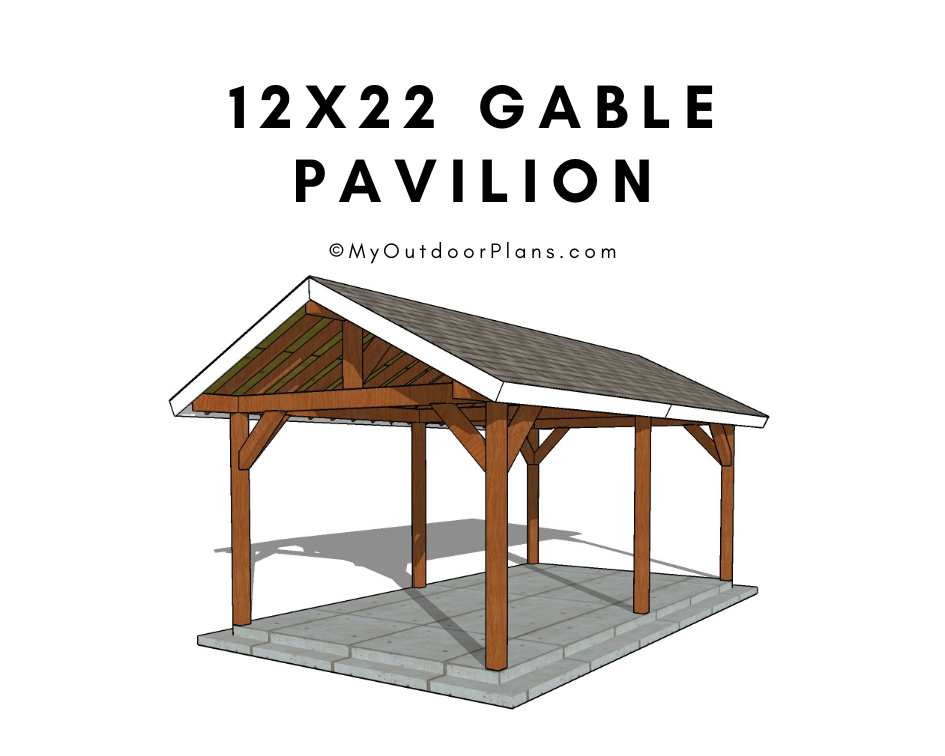 12x22 Gable Pavilion Plans