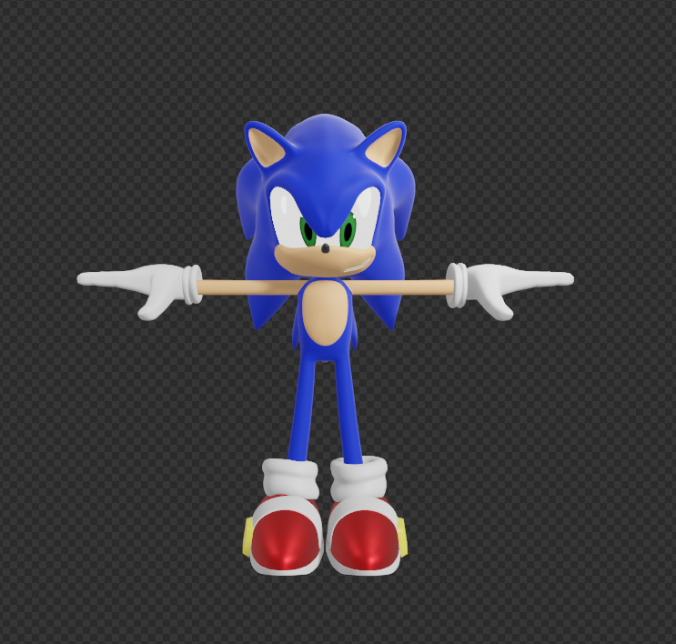 Sonic The Hedgehog Rigged Model