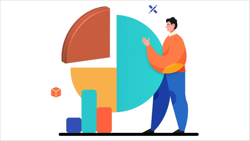 Man playing with 3d data
