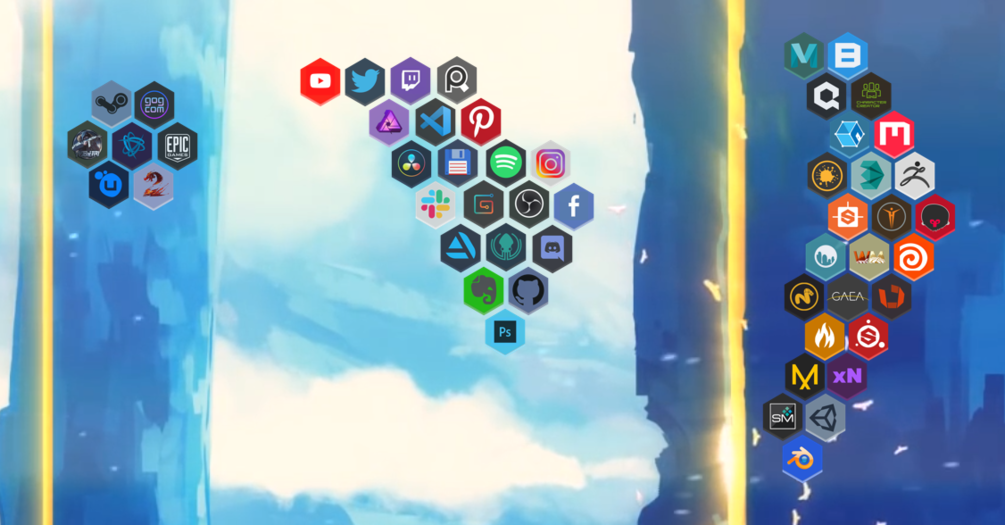 3D Artist Icon Pack for Rainmeter/Honeycomb