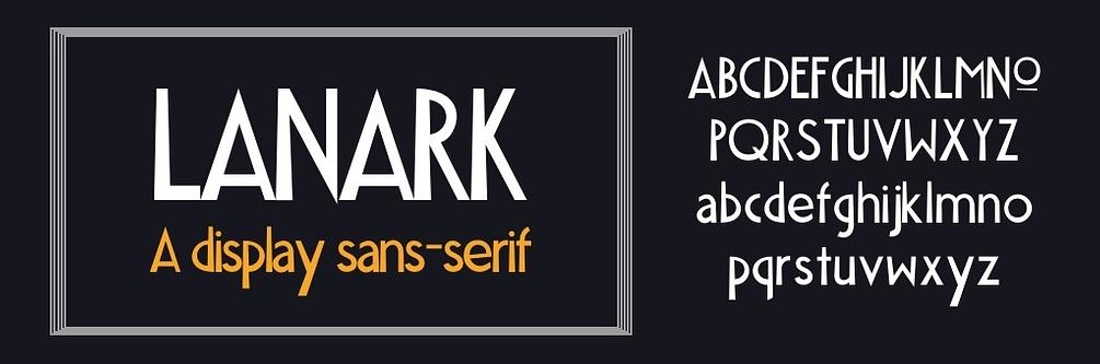 Lanark, a font inspired by Alasdair Gray
