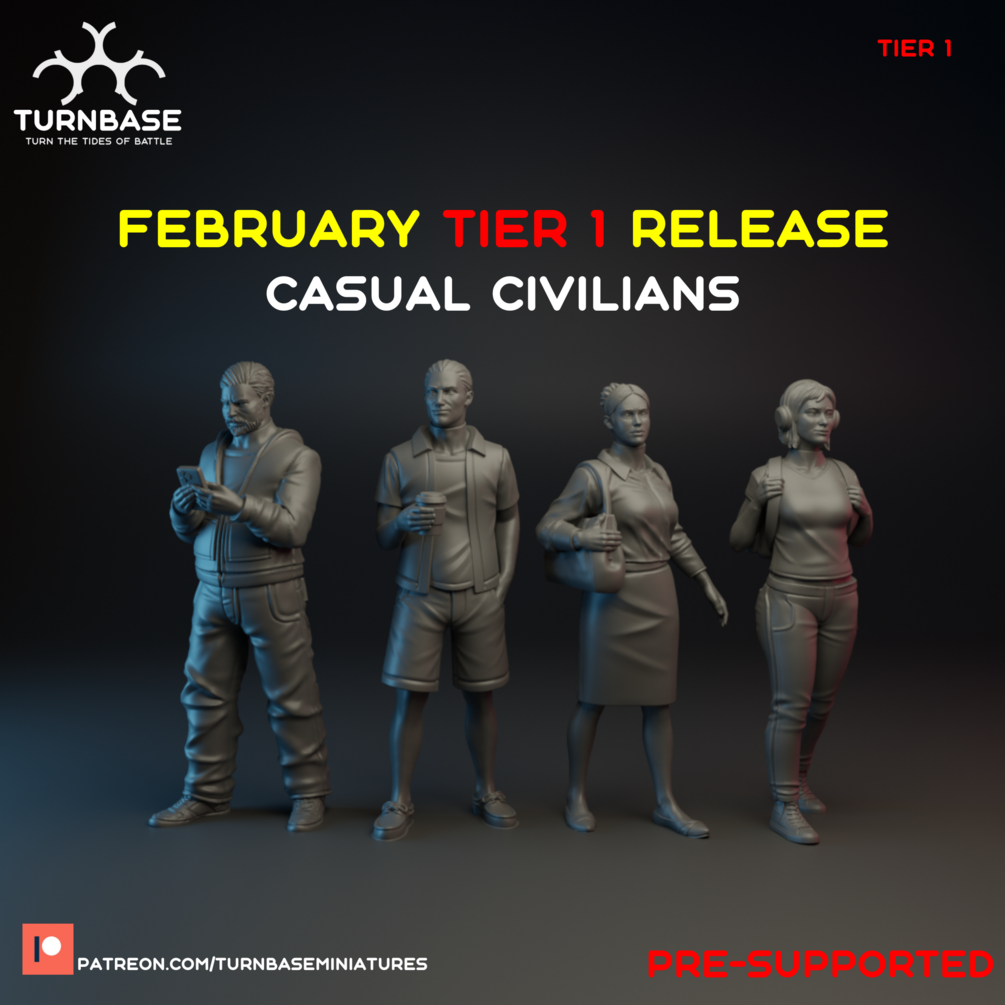 TurnBase Miniatures: Wargames- Casual Civilians