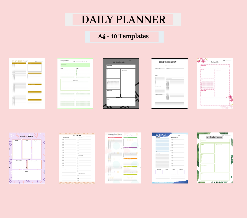 Daily Planner Templates