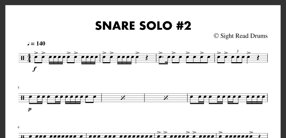 Snare Solo #2