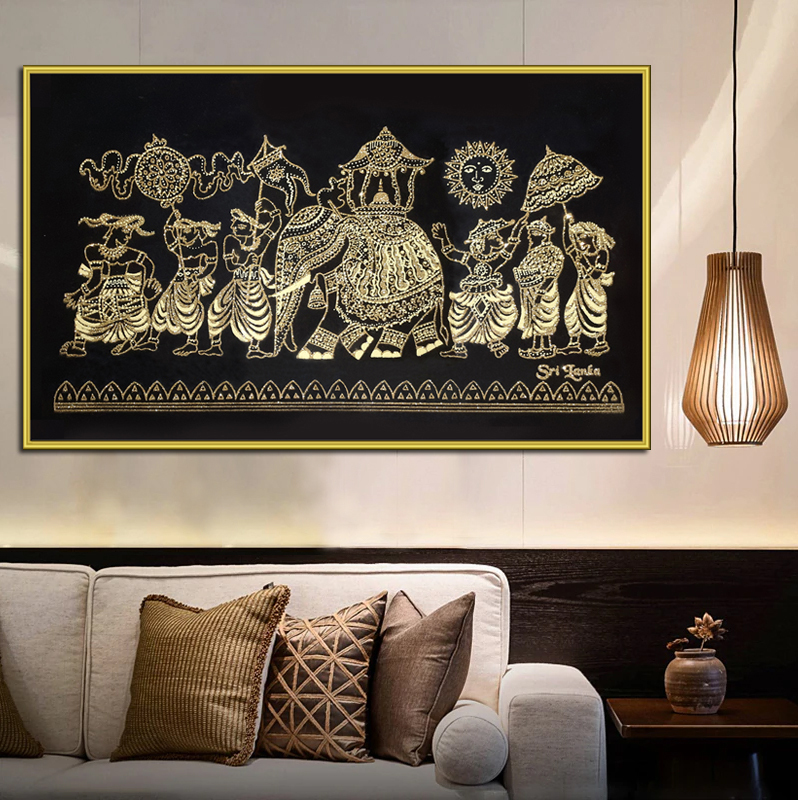 Sri Lankan Traditional Hand Made Gold Colour Glitter Art Of Kandy Esala ...