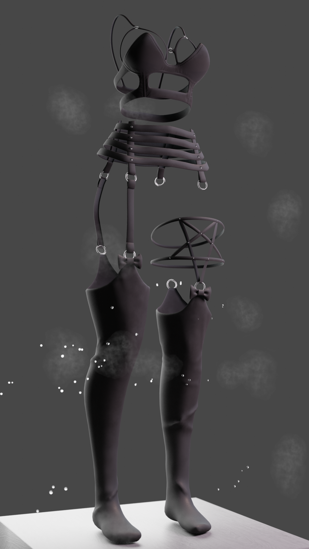 Goth Set with Pentagram (10$)