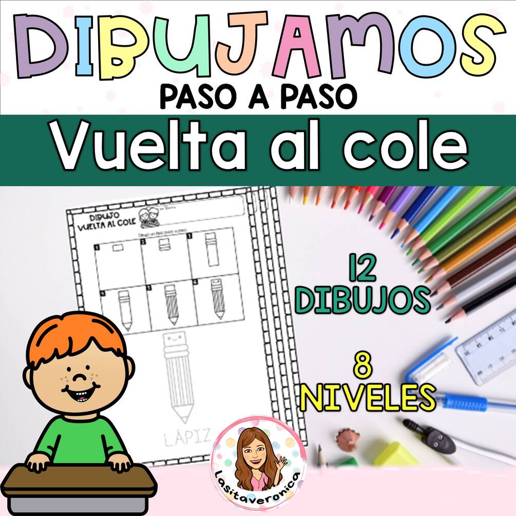Dibujos paso a paso Vuelta al cole / Directed Drawings Back to school ...