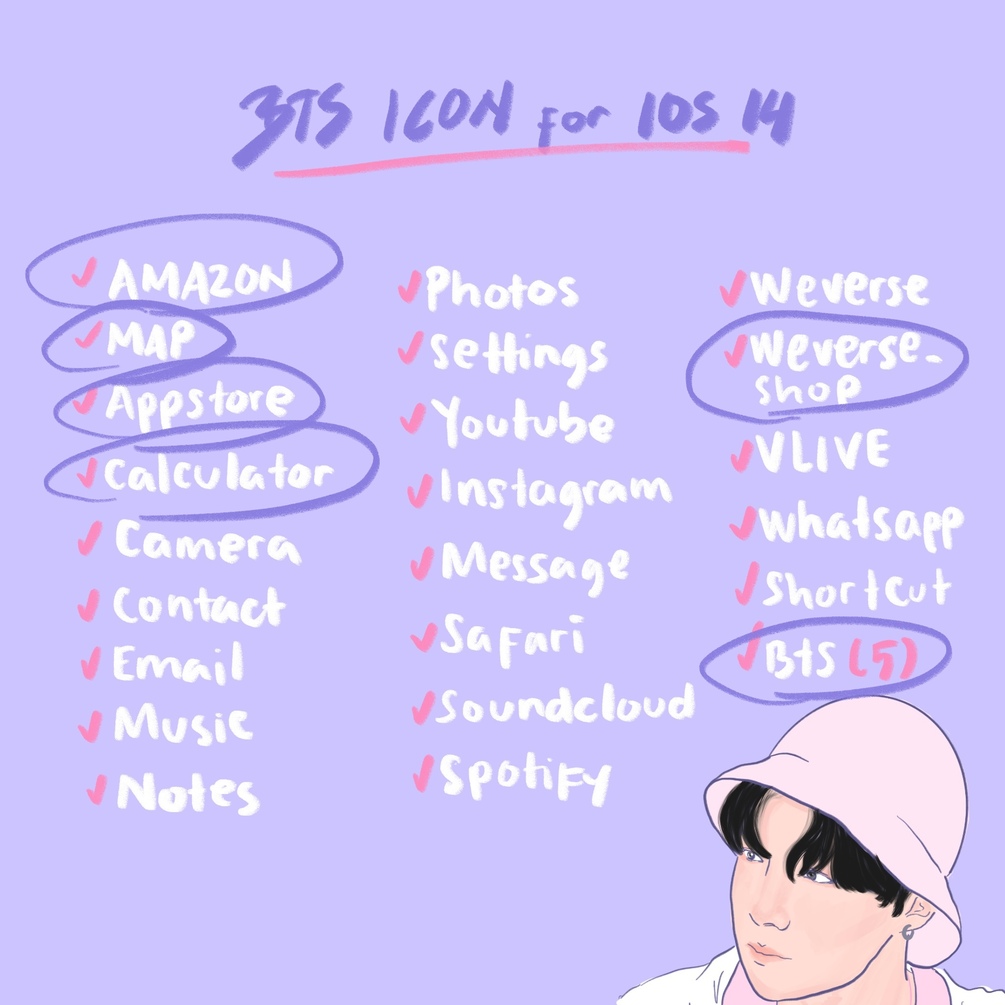 BTS Free Icons for ios 14