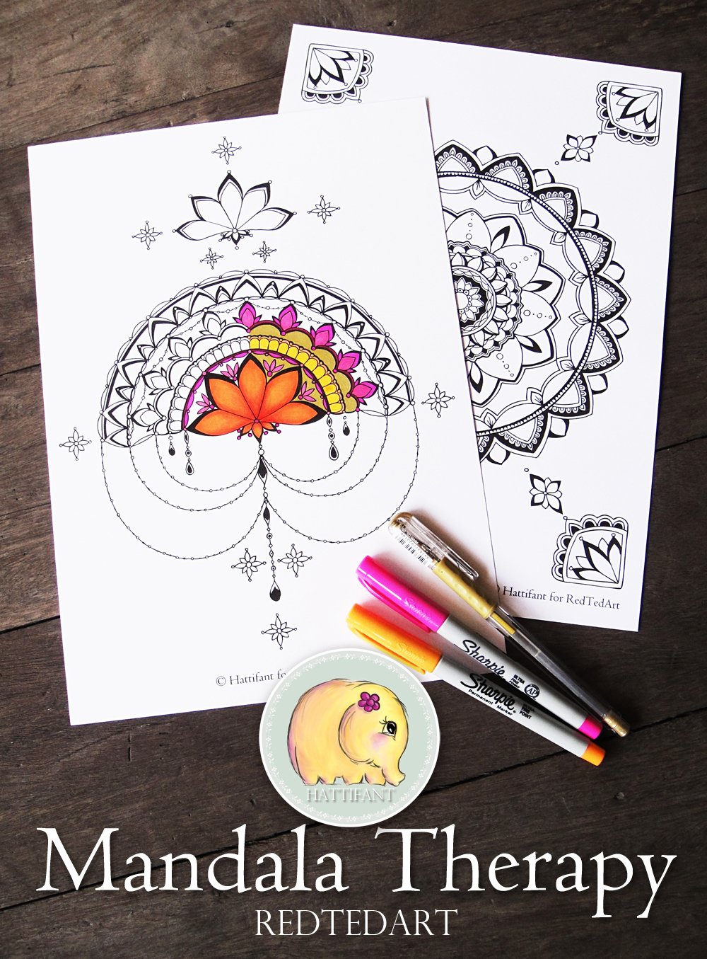 Mandala Therapy - Coloring Page(s)