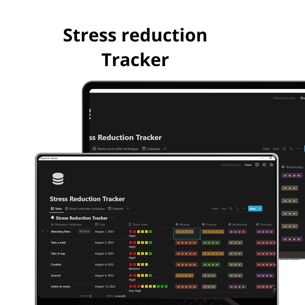 Stress Reduction Tracker