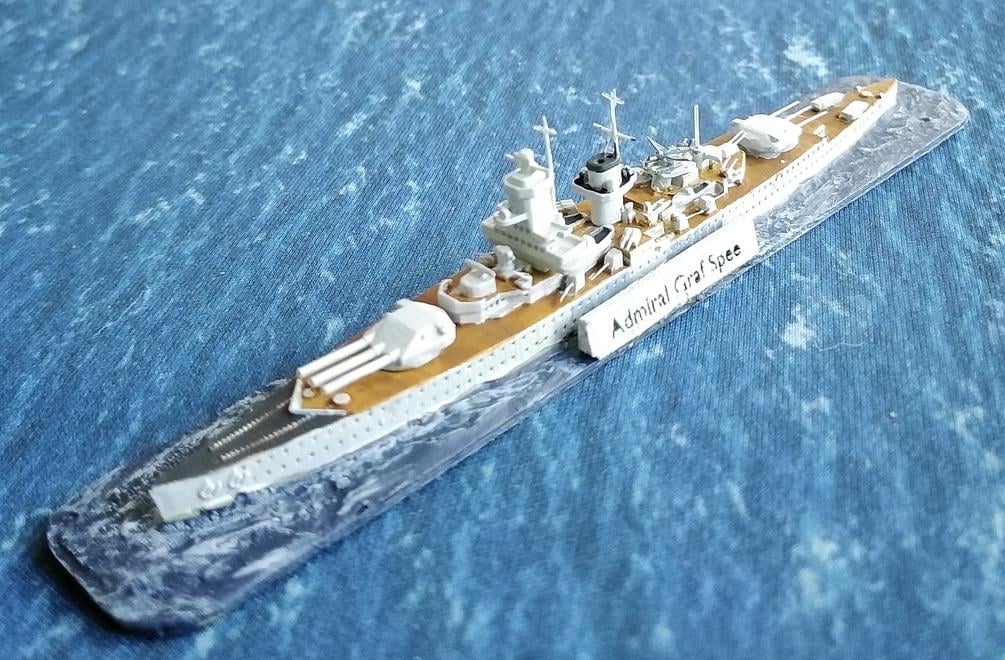 3D printed Graf Spee (1:2400) (1:1800)