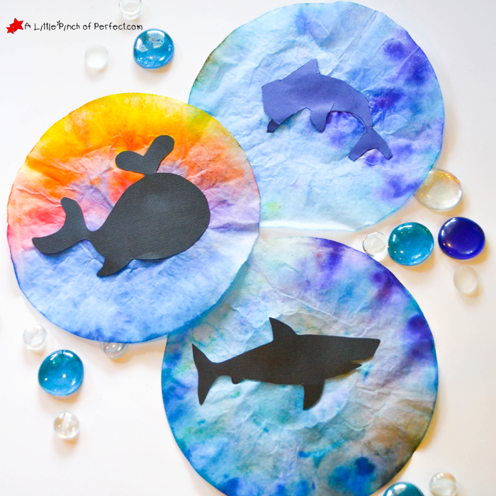 Ocean Animal Coffee Filter Suncatcher Craft for Kids