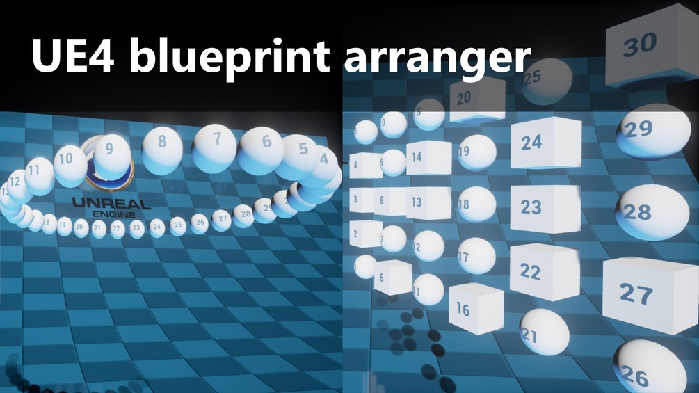 UE4 blueprint Grid / Ring arranger